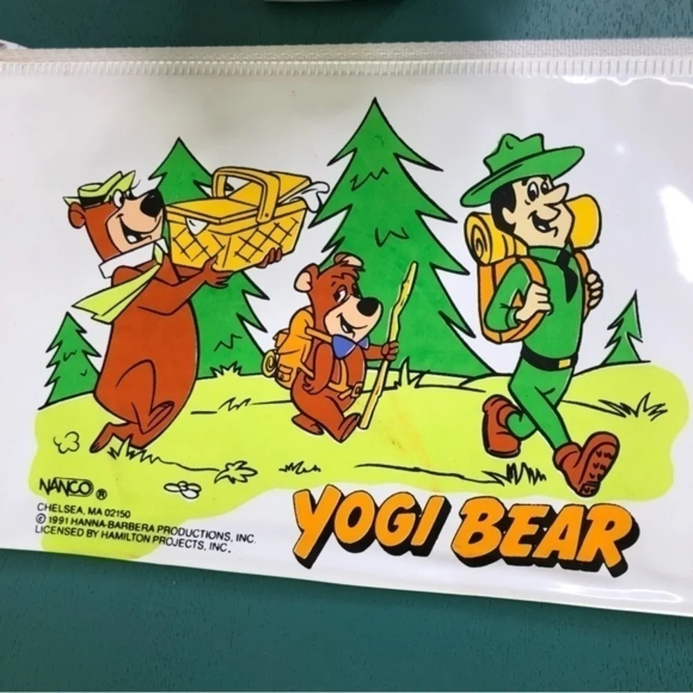 Vintage | Office | Yogi Bear Pencil Case Boo Boo Ranger Smith Graphic ...